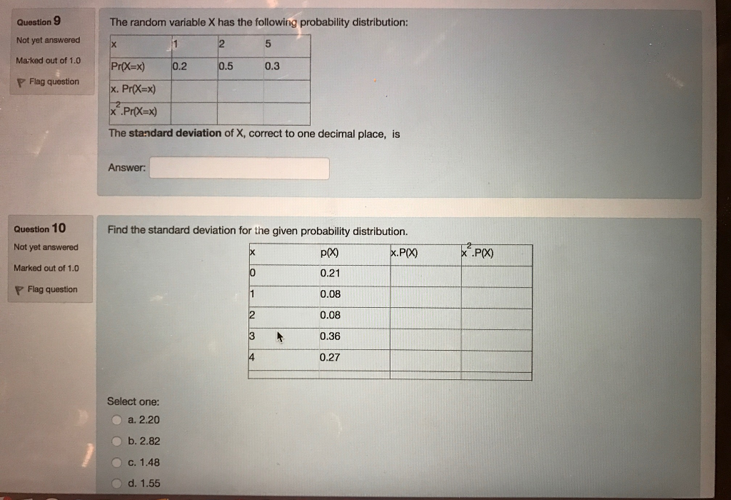 Solved The random variable X has the following probability | Chegg.com