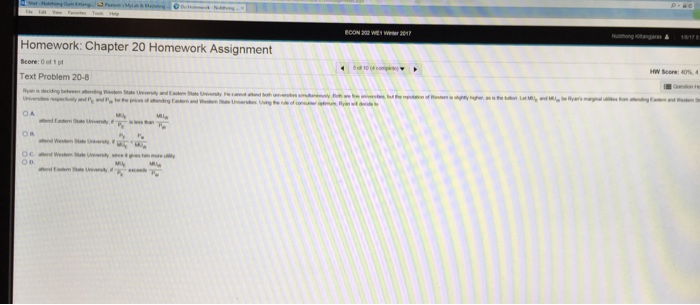 Homework: Chapter 20 Homework Assignment Score: 0 pt | Chegg.com