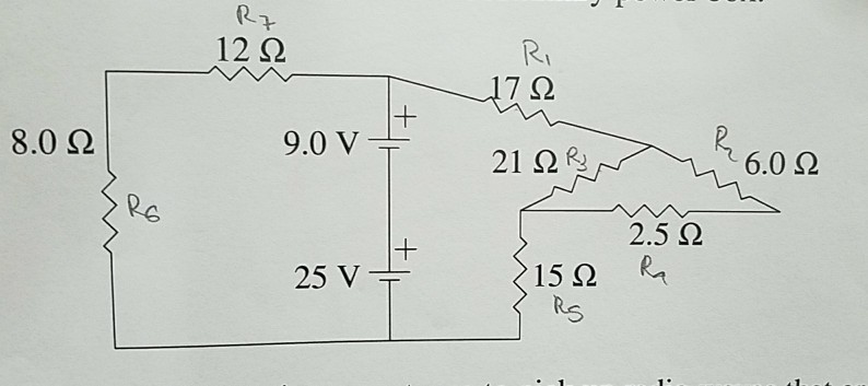 Solved Determine voltage, current and power passing through | Chegg.com