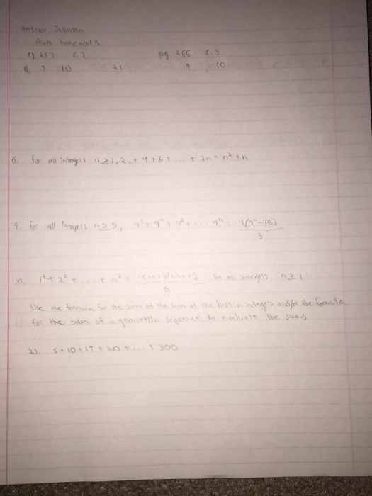 Solved For all integer n > 1, 2, + 4 + 6+ ...+ 2n n^2 + n | Chegg.com