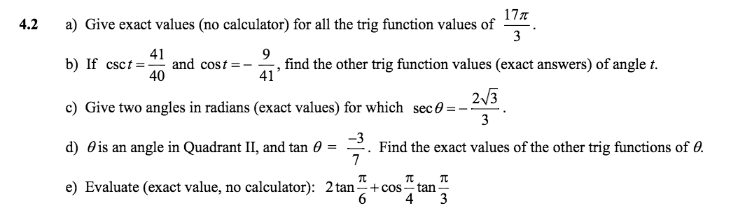 Solved Give Exact Values no Calculator For All The Trig Chegg solved-give-exact-values-no-calculator-for-all-the-trig-chegg