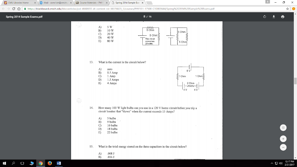 Solved CMU Libraries Home x Mail-camolahecnich x Course | Chegg.com