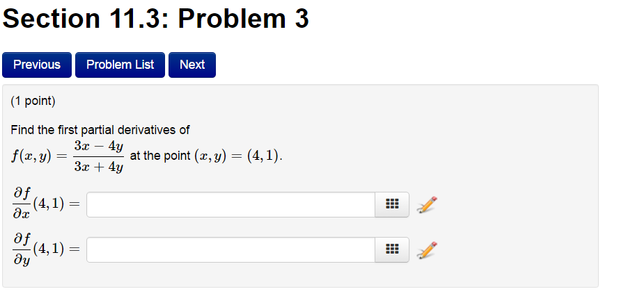 Solved Find the first partial derivatives of f(x, y) = 3x - | Chegg.com