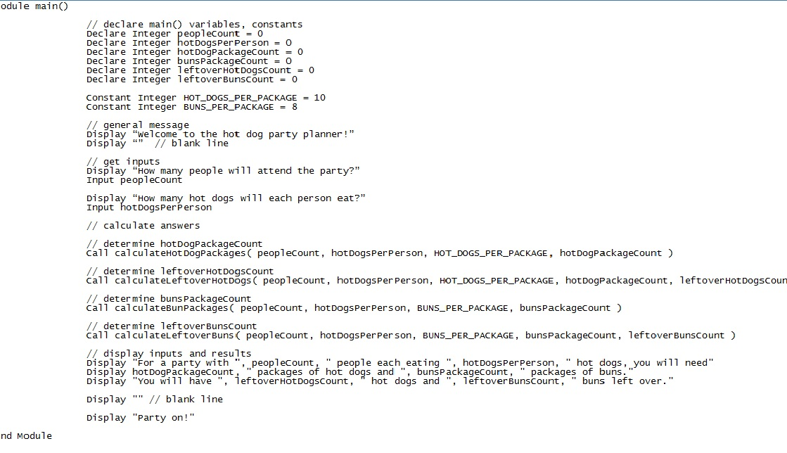 Solved Computer programming i also post first main module | Chegg.com
