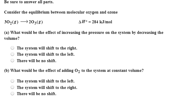 Solved Be sure to answer all parts. Consider the | Chegg.com