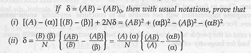 Solved If δ = (AB)-(AB)o, then with usual notations, prove | Chegg.com