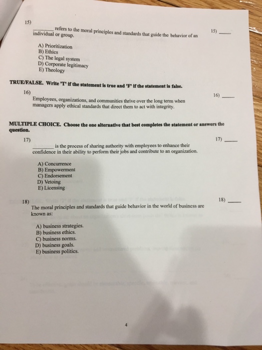 Solved TRUEFALSE. Write Tif the statement ls true and "F if | Chegg.com