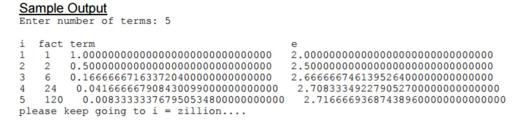 Solved Write a program to calculate the mathematical | Chegg.com
