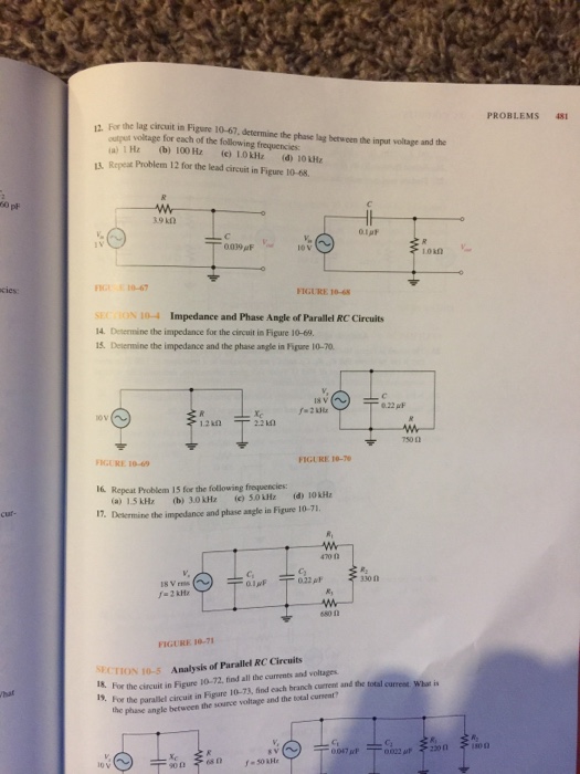 Solved For the lag circuit in Figure 10-67, determine the | Chegg.com