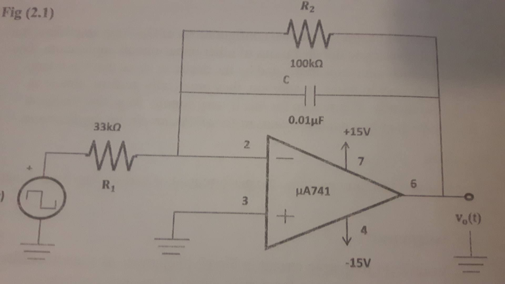 Solved The practicle integrator circuit in the Figure | Chegg.com