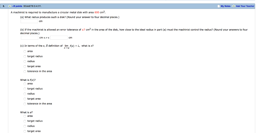 Solved What is L area target radius radius target area | Chegg.com