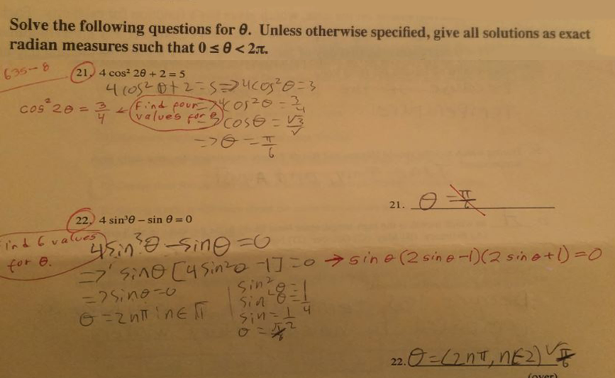 Solved Solve the following questions for theta. Unless | Chegg.com