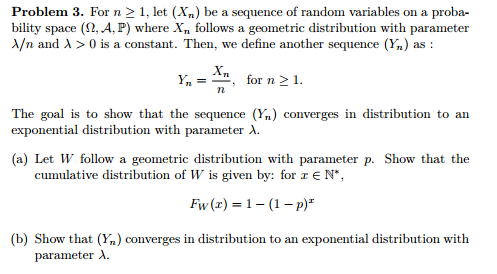 Solved For n Greaterthanorequalto 1, let (X_n) be a sequence | Chegg.com