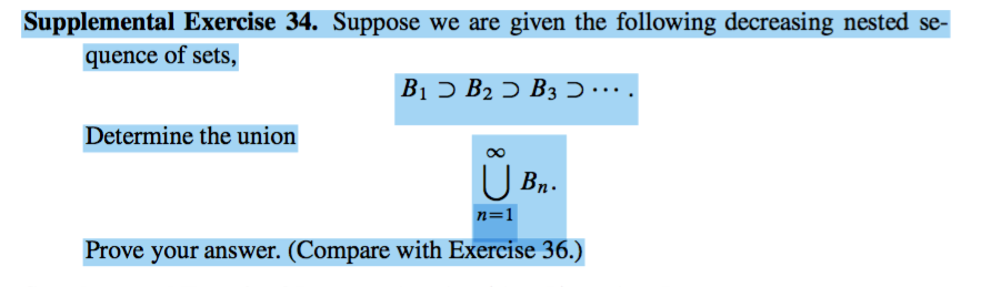 Solved Suppose we are given the following decreasing nested | Chegg.com
