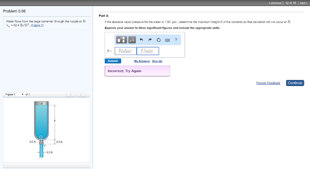 Solved Water flows from the large container through the | Chegg.com