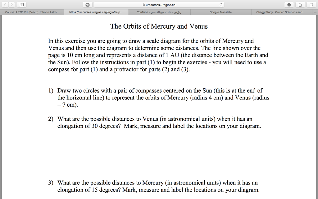 Solved urcourses.uregina.ca Course: ASTR 101 (Beech): Intro | Chegg.com