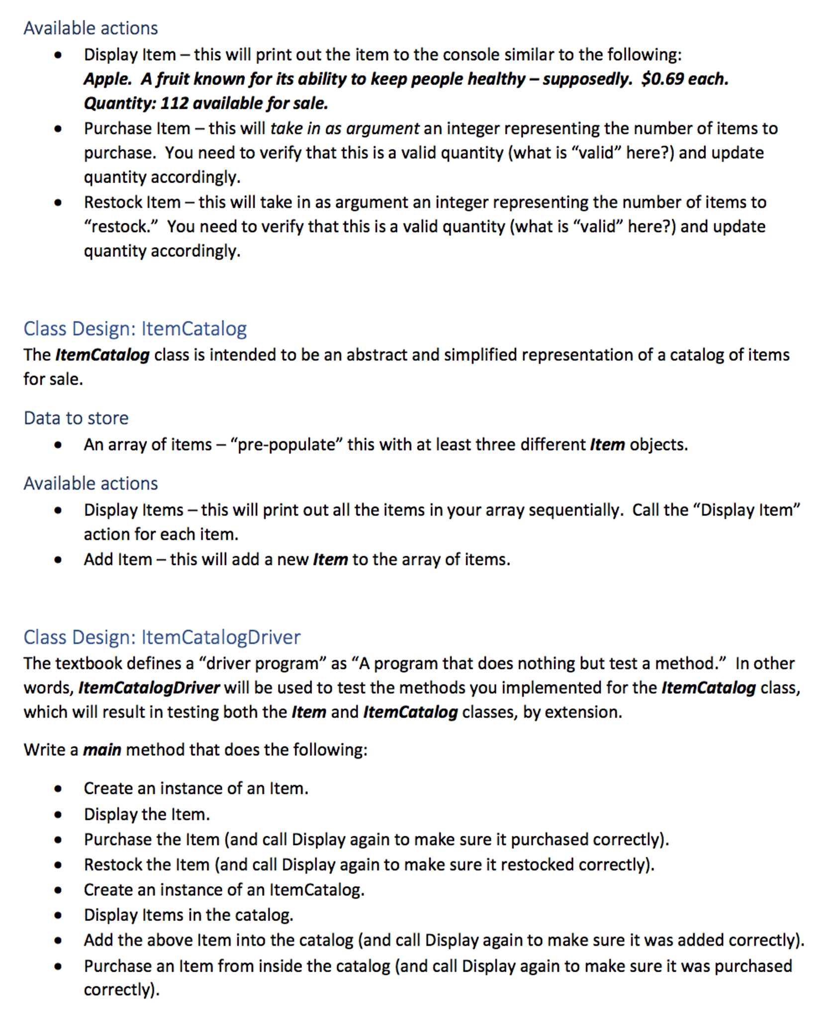 Solved Assignment Description You Will Write Three Class 