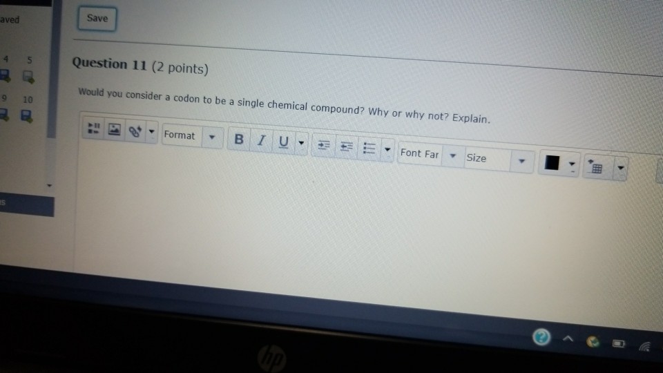 Solved Save aved 45Question 11 (2 points) Would you consider | Chegg.com