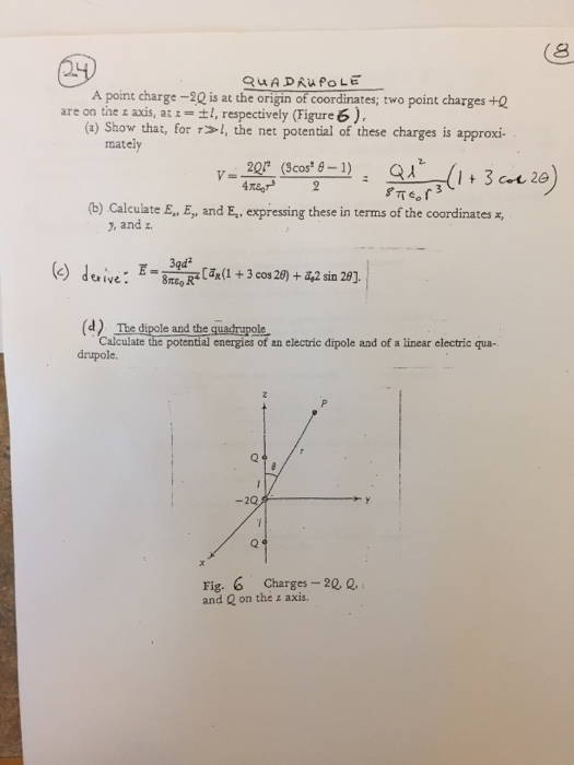 Solved A point charge -2Q is at the origin of coordinates; | Chegg.com
