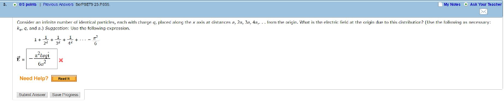 Solved Consider an infinite number of identical particles, | Chegg.com
