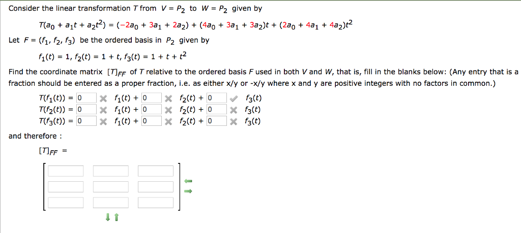 Solved Consider the linear transformation T from V=P2 to | Chegg.com