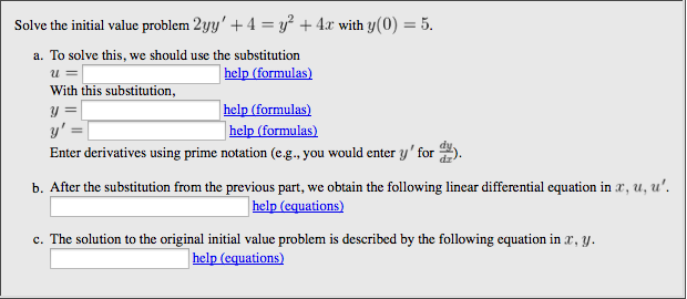 Solved Solve the initial value problem 2yy' + 4 = y2 + 4x | Chegg.com