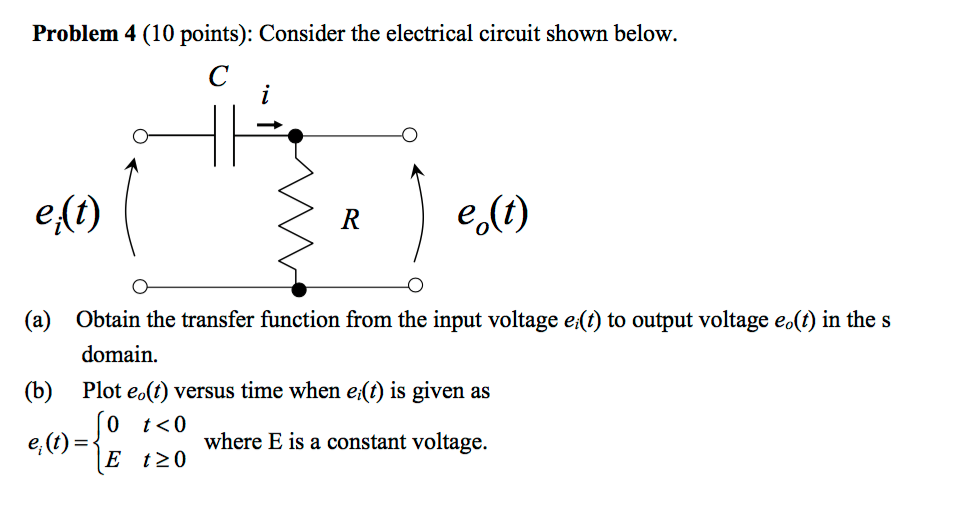 Consider the electrical circuit shown below. Obtain | Chegg.com