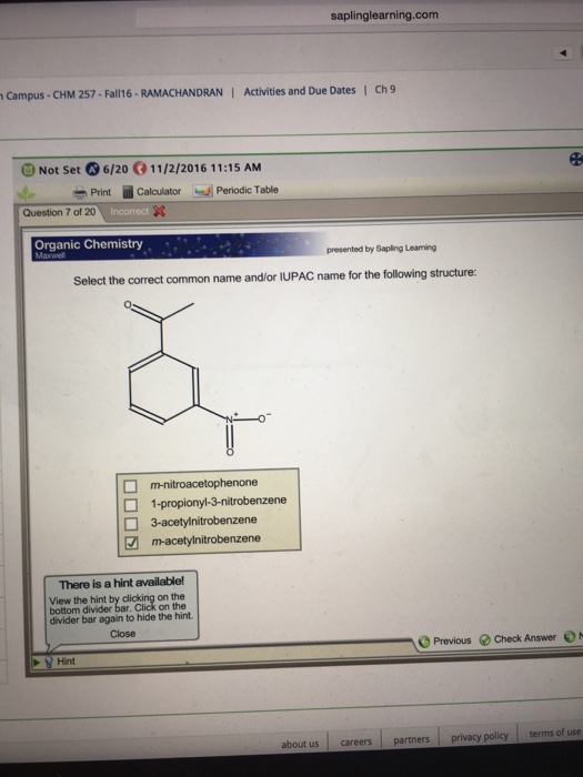Solved Select the correct common name and/or IUPAC name | Chegg.com