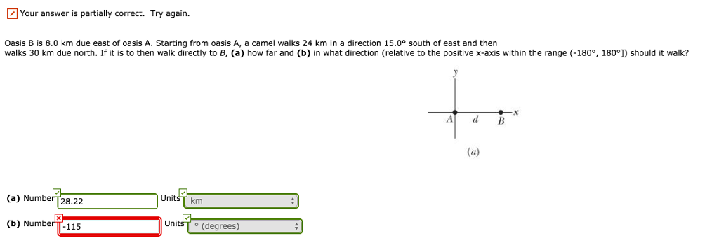 Solved Your answer is partially correct. Try again. Oasis B | Chegg.com