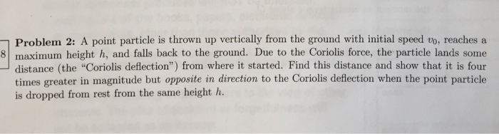 Solved A point particle is thrown up vertically from the | Chegg.com