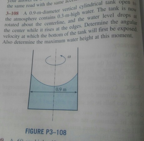 Solved A 0.9- m- diameter vertical cylinder tank open to the | Chegg.com