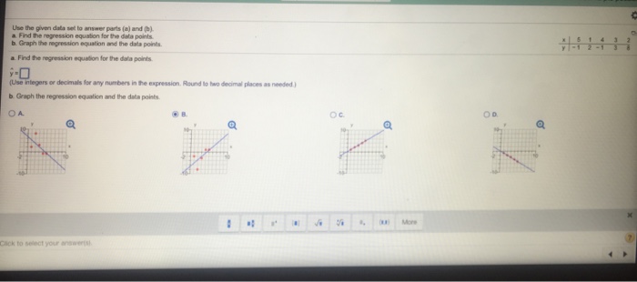 Solved Use the given data set to answer parts (a) and (b). | Chegg.com