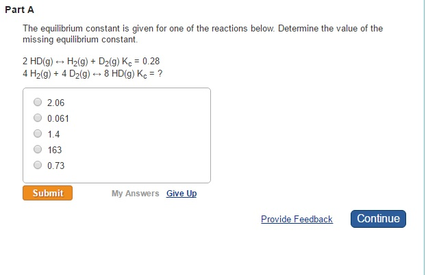 Solved: The Equilibrium Constant Is Given For One Of The R... | Chegg.com
