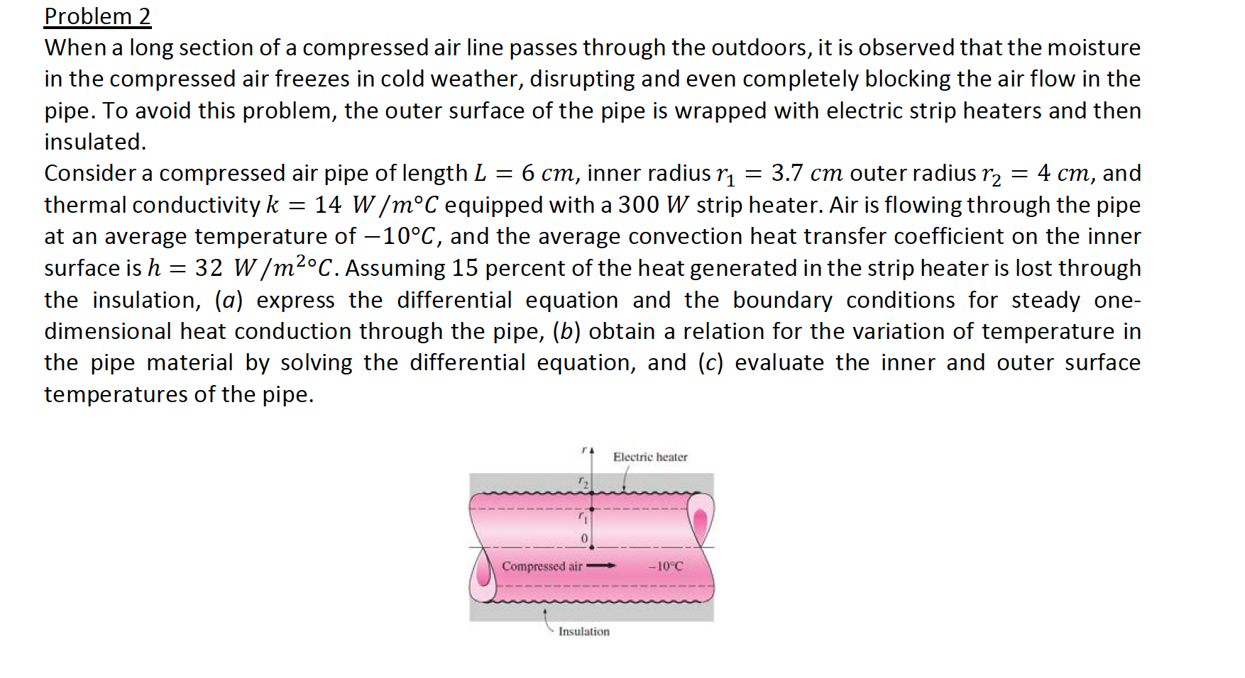 Solved When a long section of a compressed air line passes | Chegg.com