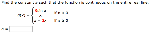 Solved Find the constant a such that the function is | Chegg.com