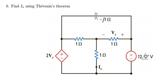Solved Find I_o using Thevenin's theorem | Chegg.com