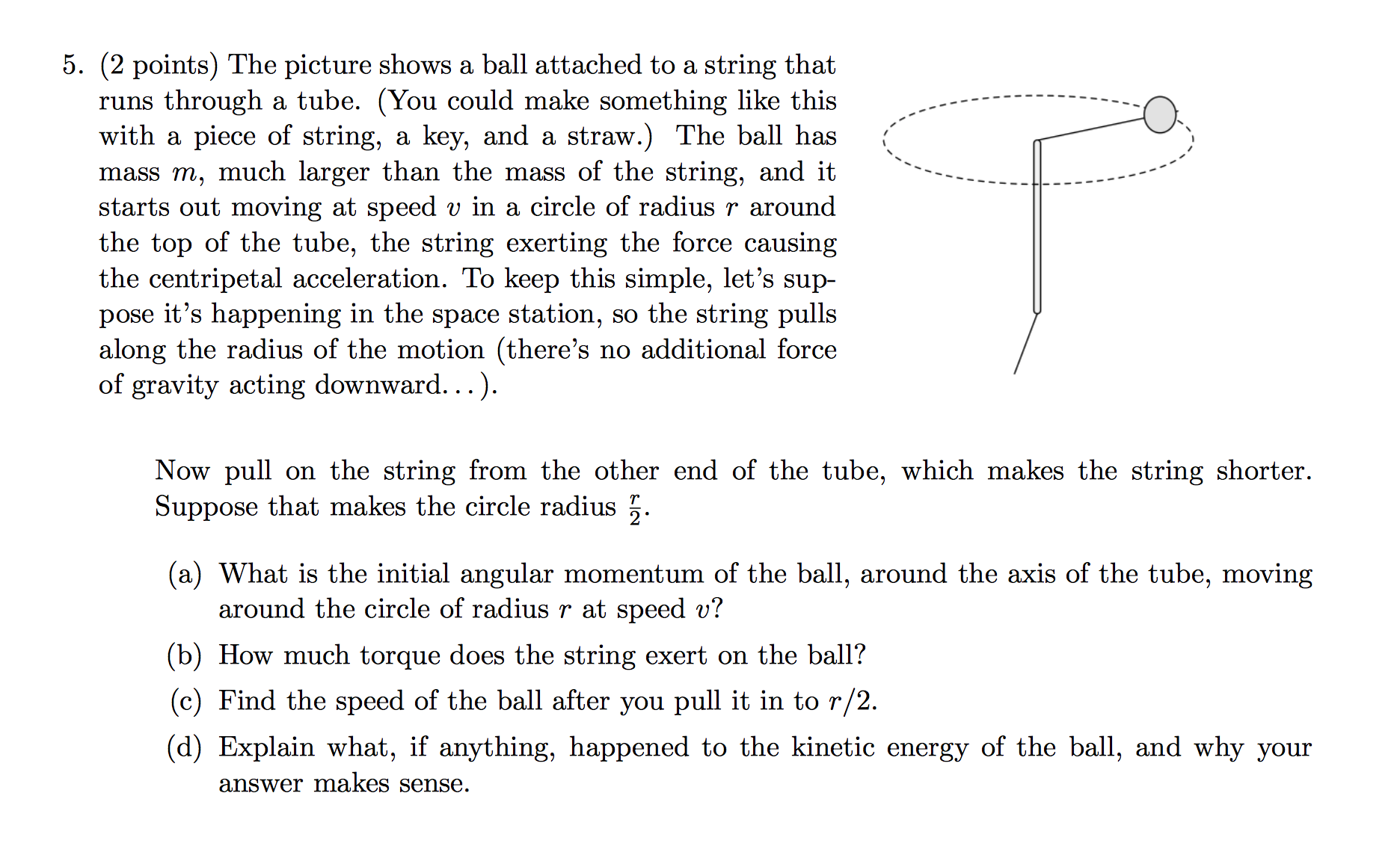 Solved The picture shows a ball attached to a string that | Chegg.com