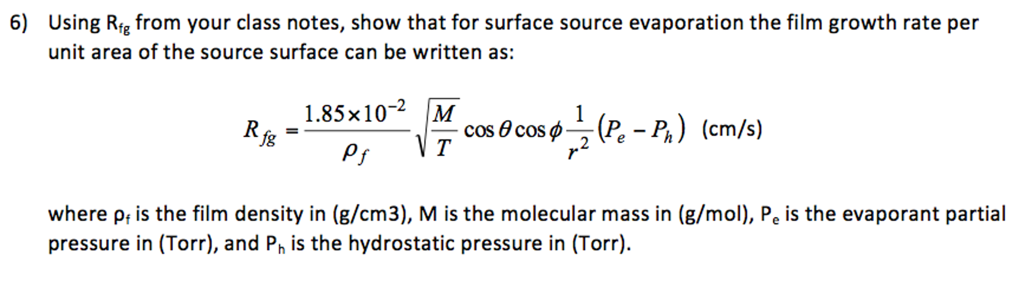 Solved Using R_fg from your class notes, show that for | Chegg.com