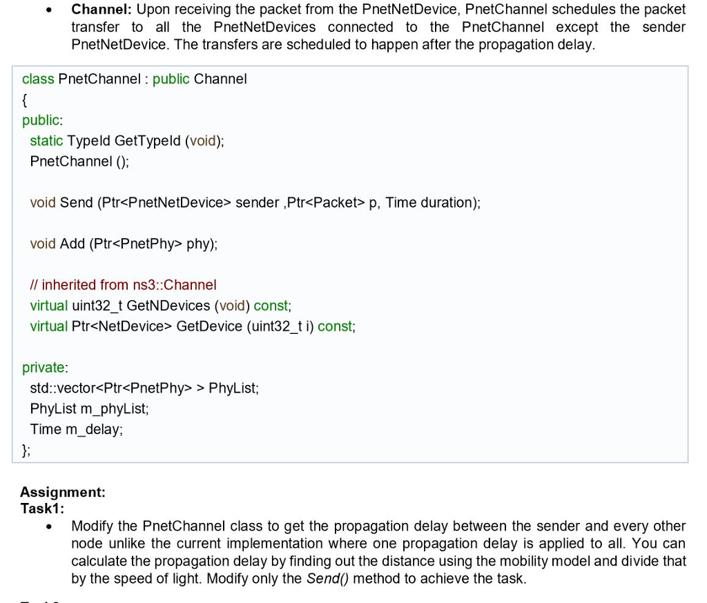 Solved Channel: Upon receiving the packet from the | Chegg.com