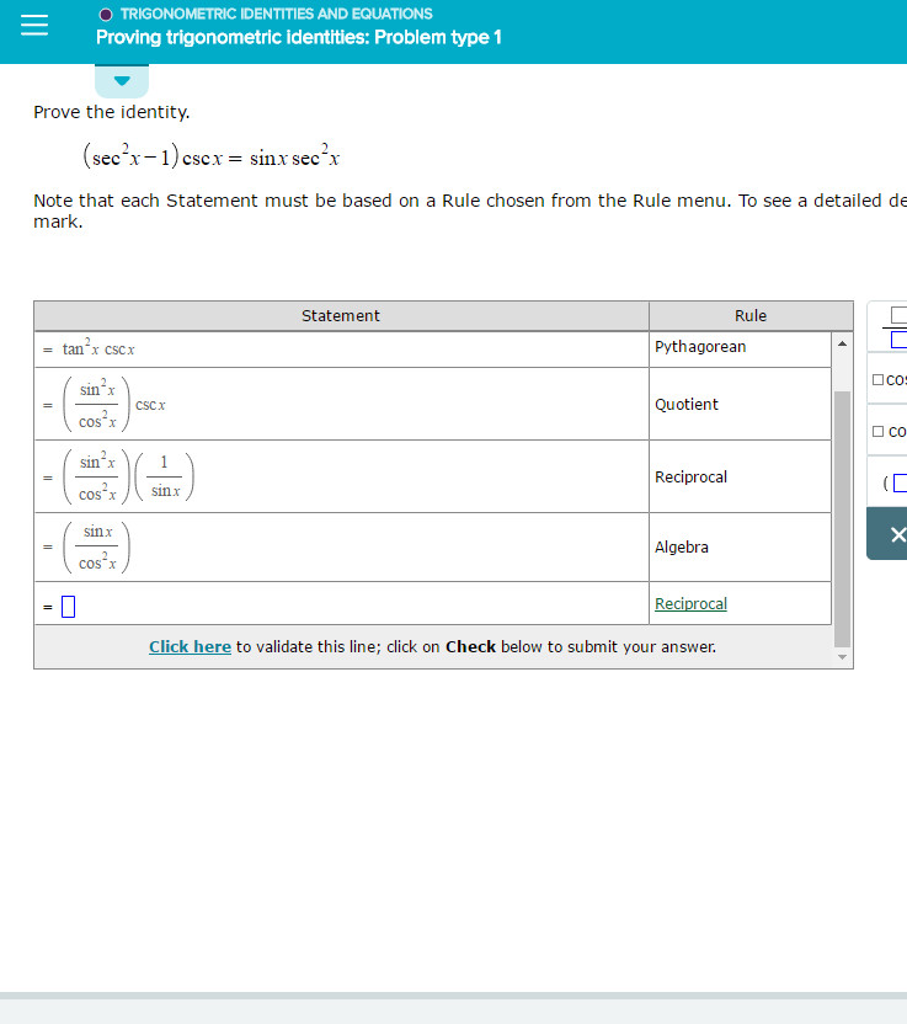 Solved Prove The Identity sec 2x 1 csc X Sin X Sec 2 X Chegg