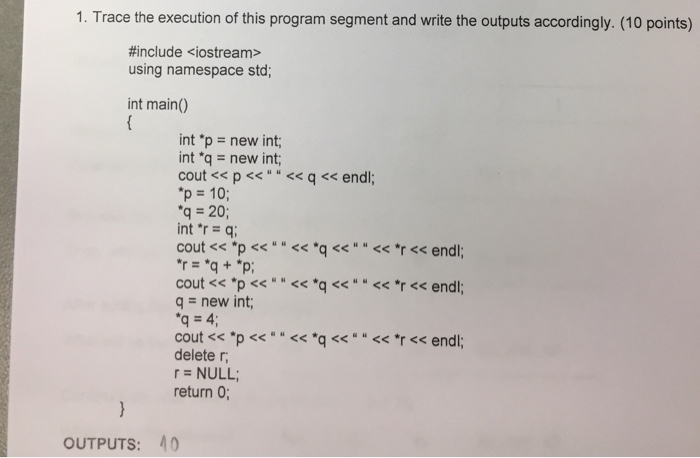 Solved Trace The Execution Of This Program Segment And Write 1724
