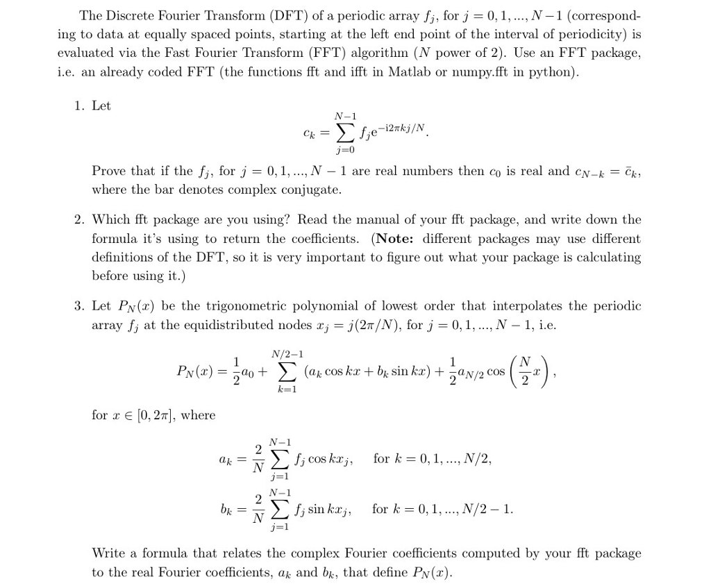 The Discrete Fourier Transform (DFT) of a periodic | Chegg.com