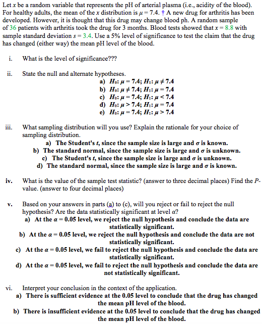 Solved Let x be a random variable that represents the pH of | Chegg.com