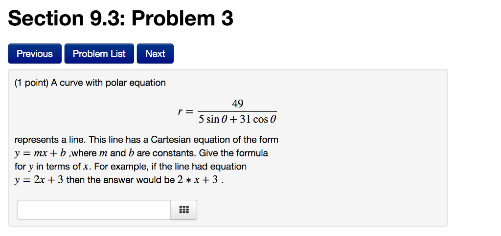 Solved Section 9.3: Problem3 Previous Problem List Next (1 | Chegg.com