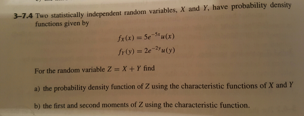 Solved Two Statistically Independent Random Variable X And