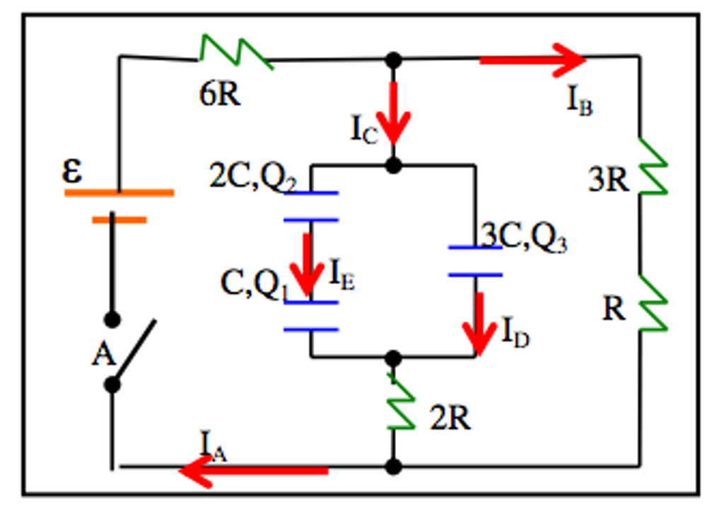 Solved The circuit shown below has been sitting with switch | Chegg.com