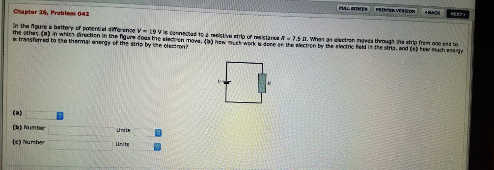 Solved FULL SCREEN PRINTER VERSION : BACK NEXT Chapter 26, | Chegg.com