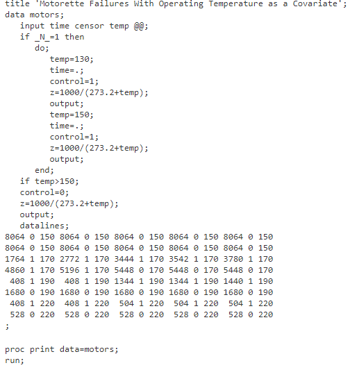 Solved 13 [5 Pts] Consider Proc Lifereg In Sas And Example