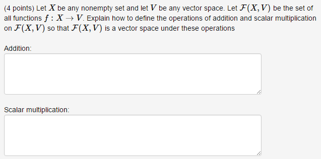 Solved Let X be any nonempty set and let V be any vector | Chegg.com