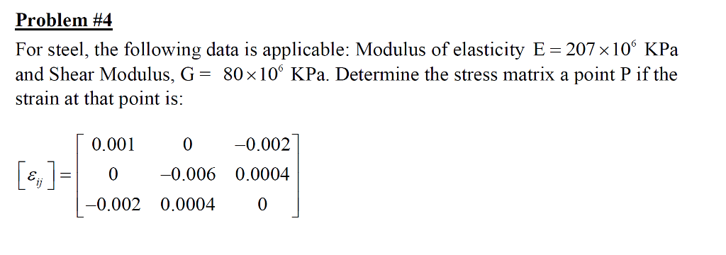 Solved For steel, the following data is applicable: Modulus | Chegg.com